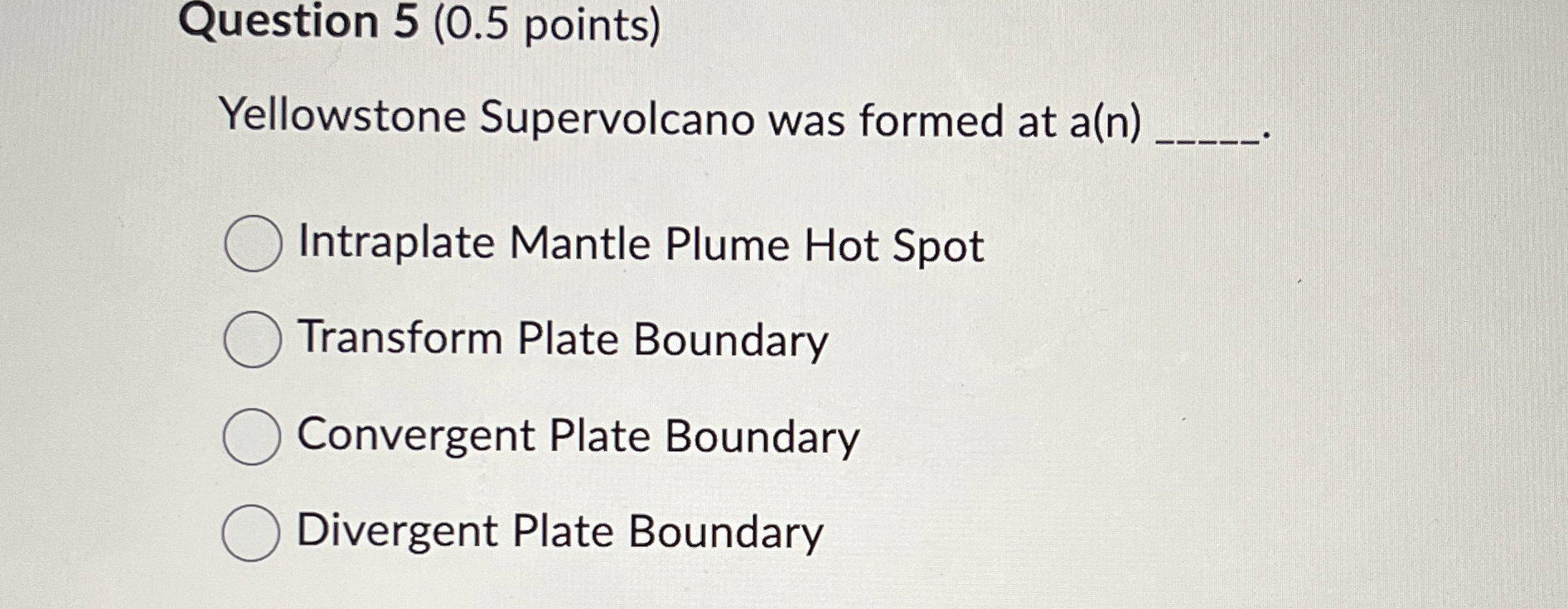 Solved Question 5 ( 0.5 points)Yellowstone Supervolcano was | Chegg.com Solved Question 5 ( 0.5 points)Yellowstone Supervolcano was | Chegg.com