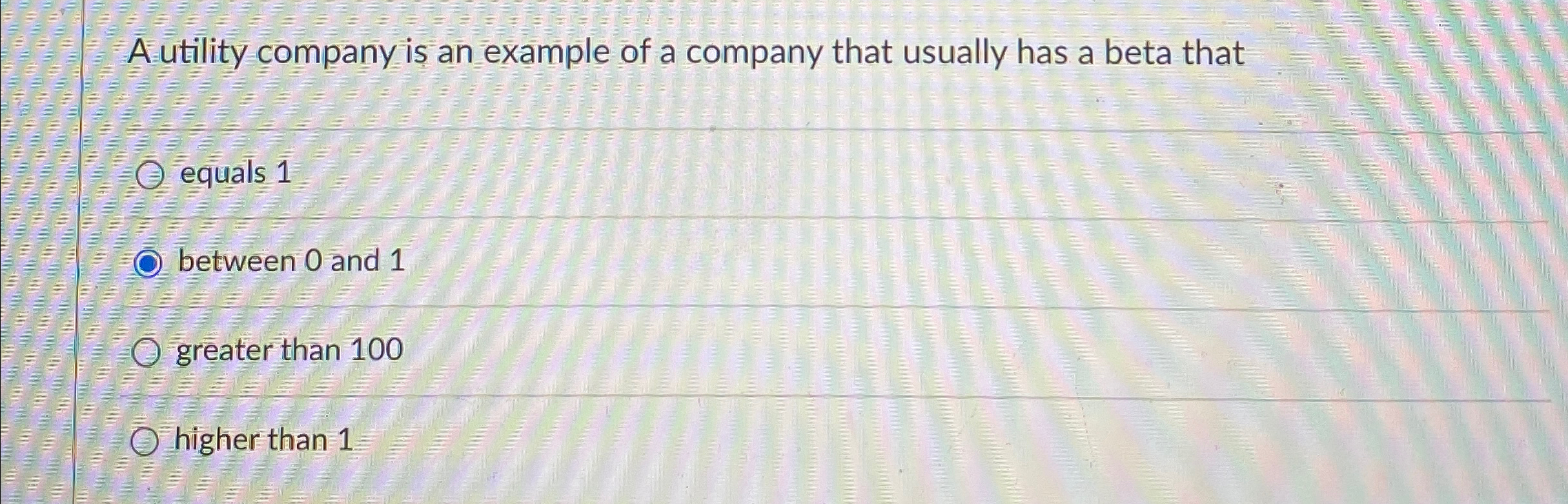 Solved A utility company is an example of a company that | Chegg.com