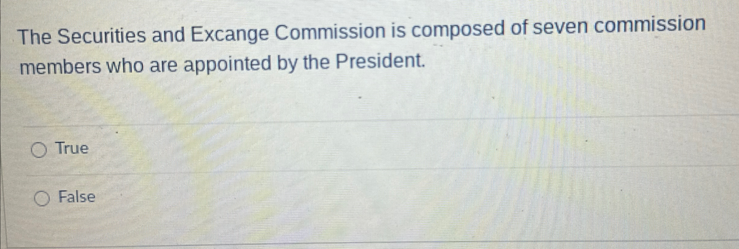 Solved The Securities and Excange Commission is composed of | Chegg.com