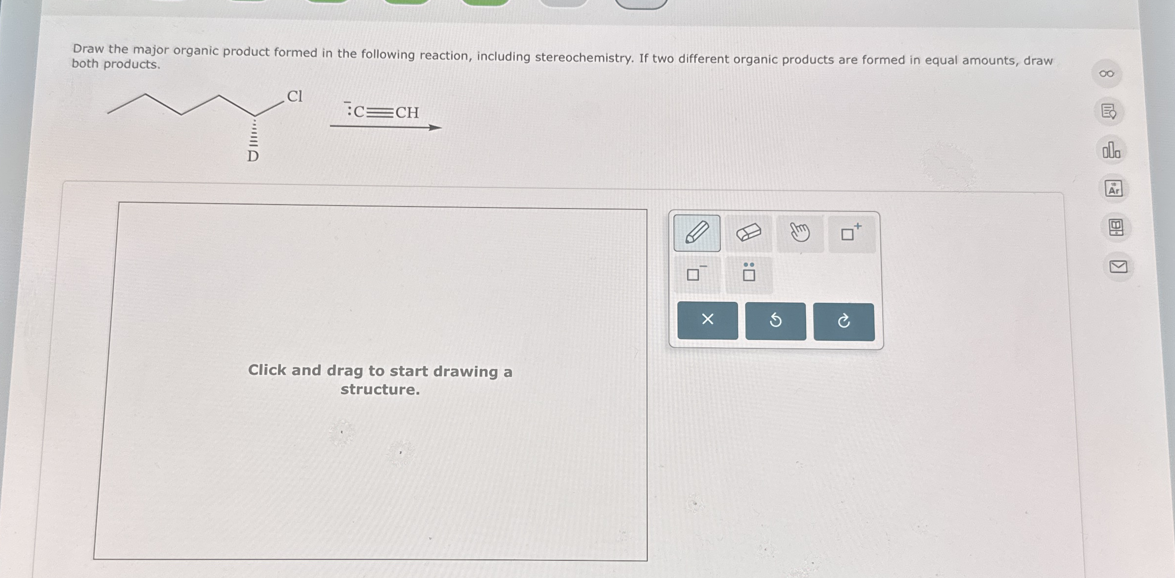 Solved Draw the major organic product formed in the | Chegg.com
