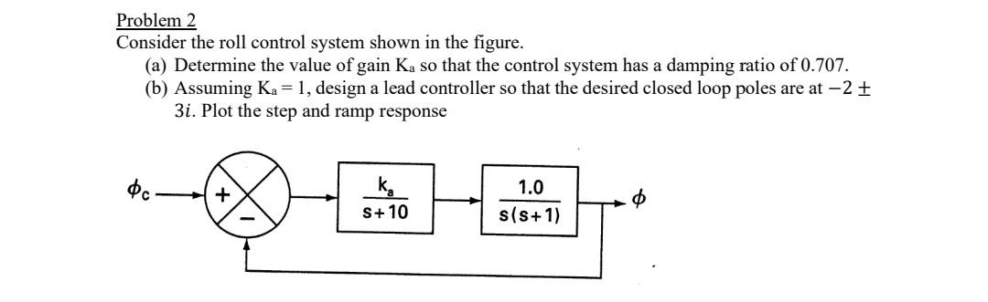 determine the value of Ka and plots for step and ramp | Chegg.com