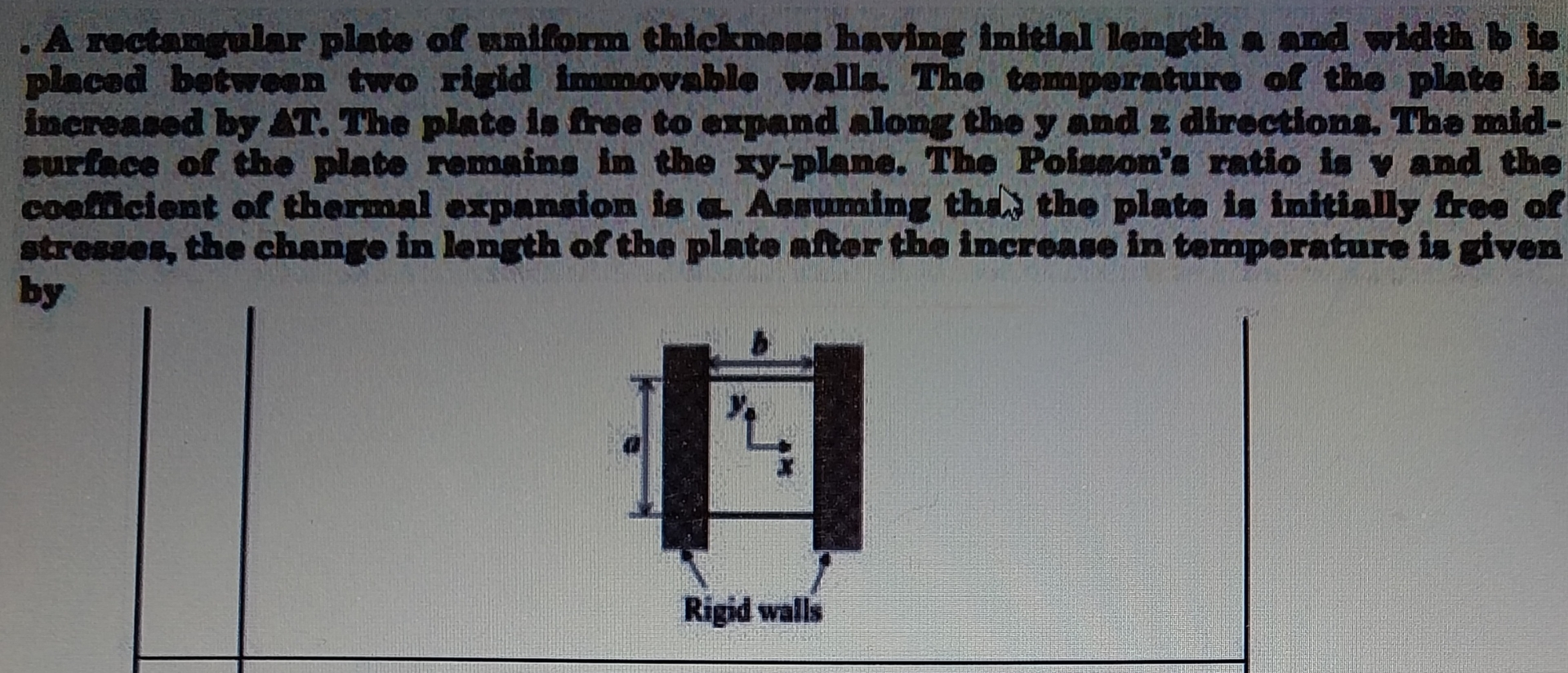 Solved A rectangular plate of uniform thickmane having | Chegg.com