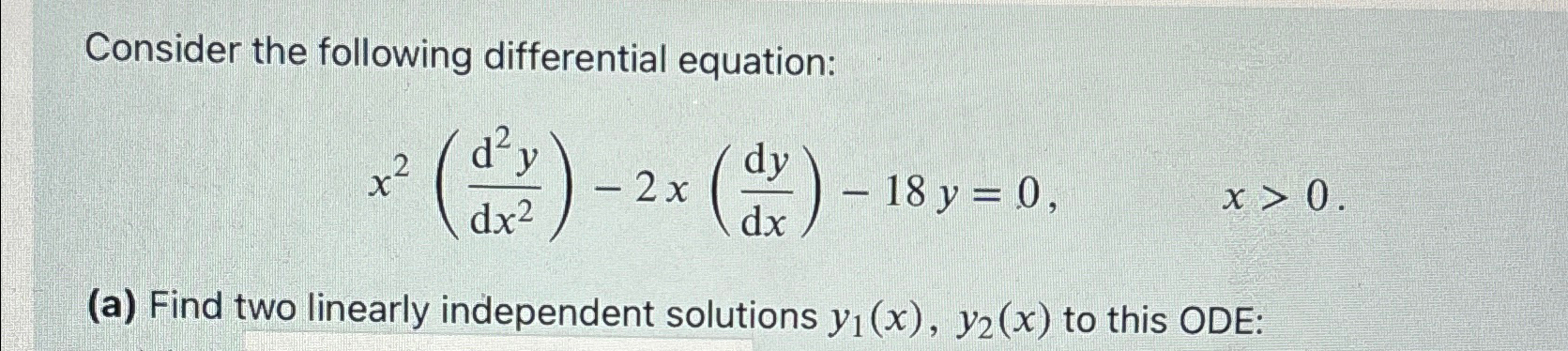Solved Consider the following differential | Chegg.com