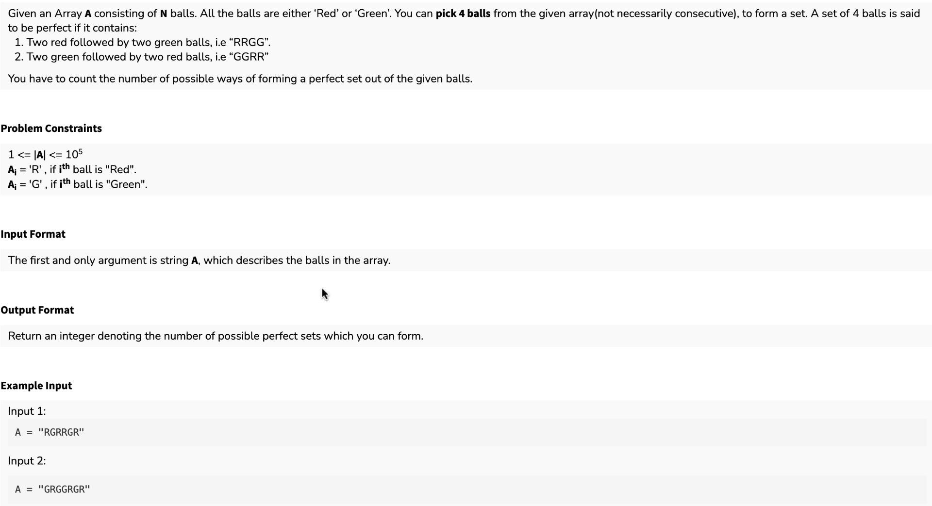 to be perfect if it contains: 1. Two red followed by | Chegg.com