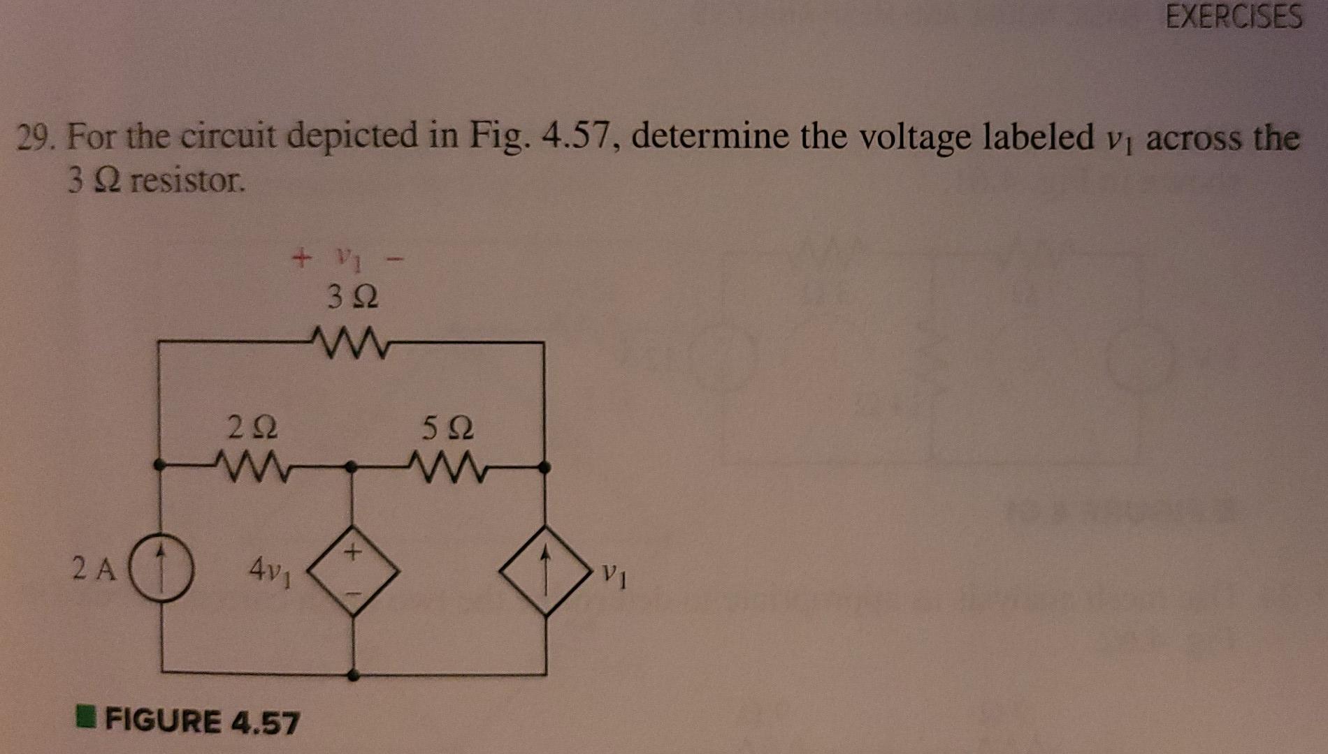Solved EXERCISES 29. For the circuit depicted in Fig. 4.57, | Chegg.com