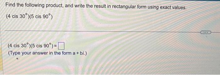 Solved Find the following product, and write the result in | Chegg.com