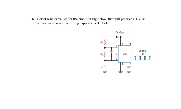 Solved 6. Select resistor values for the circuit in Fig | Chegg.com