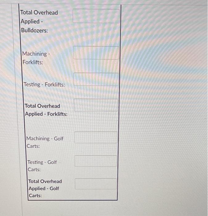 ( 3 points each) Using your overhead rates from \#25 | Chegg.com