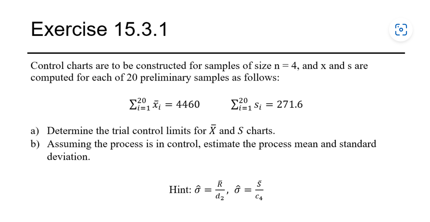 Control charts are to be constructed for samples of | Chegg.com