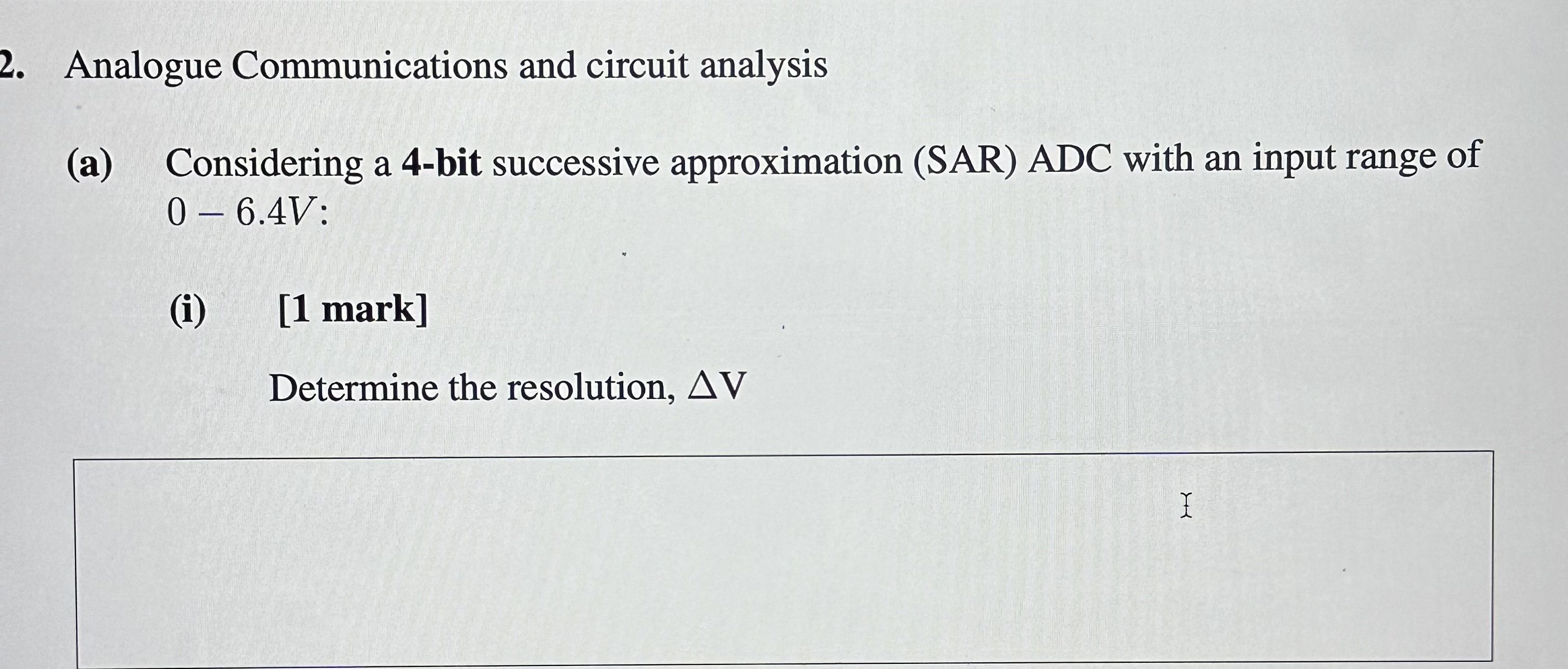 Solved Analogue Communications and circuit analysis(a) | Chegg.com