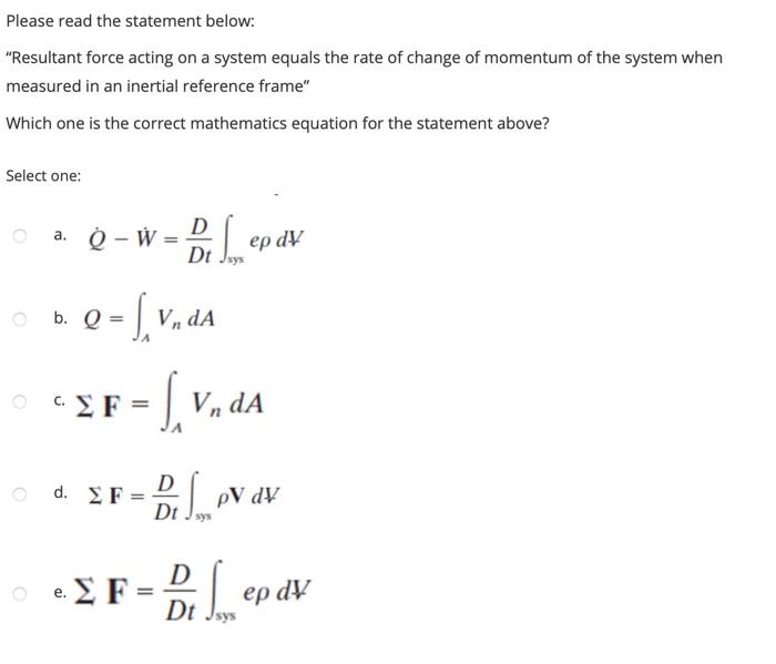 Solved PV dV Please read the statement below: "Resultant | Chegg.com