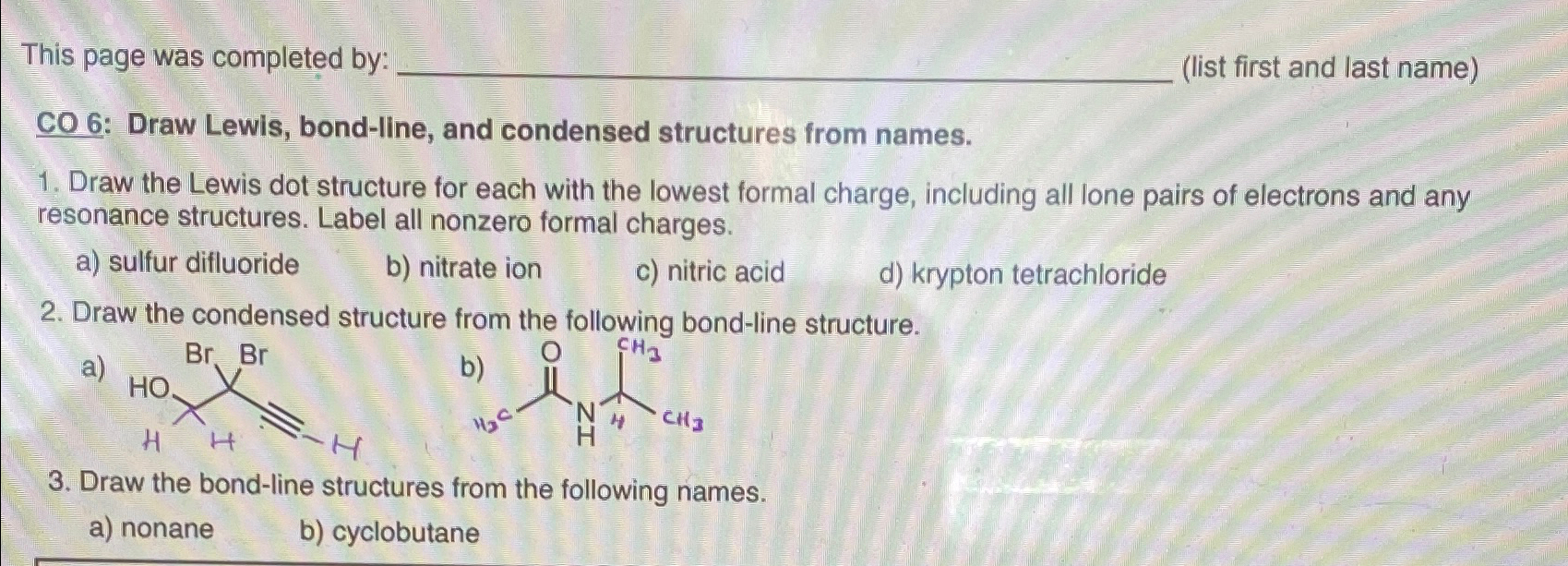 Solved This page was completed by: (list first and last | Chegg.com