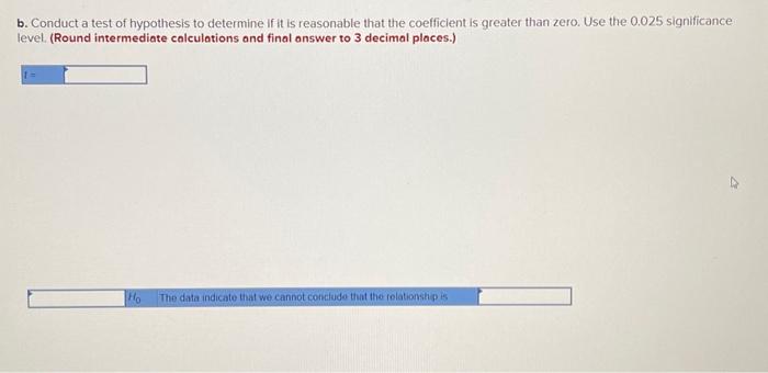 Solved b. Conduct a test of hypothesis to determine if it | Chegg.com