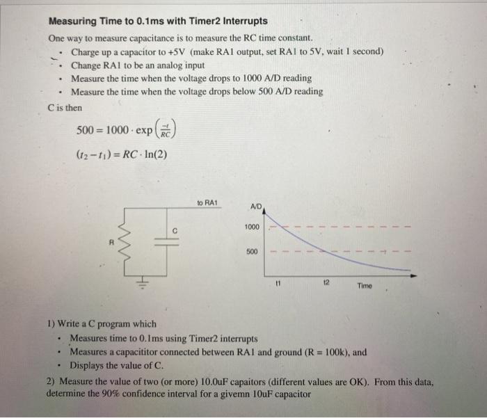 Solved Measuring Time to 0.1ms with Timer2 Interrupts One | Chegg.com