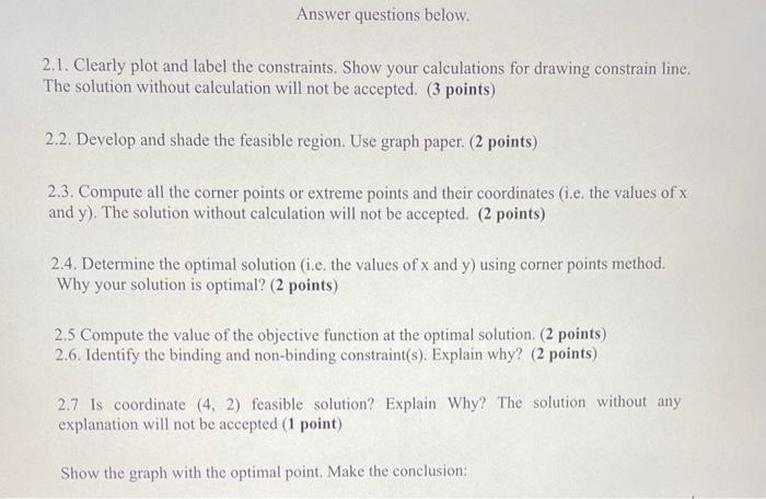 Solved Consider the following linear programming problem: | Chegg.com
