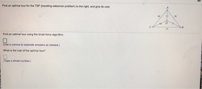 Solved Find an optimal tour for the TSP (traveling salesman | Chegg.com