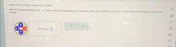 Solved What is the net electric charge of this object? Note | Chegg.com