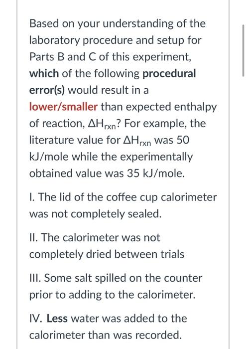 Based on your understanding of the laboratory | Chegg.com