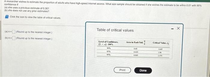 Solved A researcher wishes to estimate the proportion of | Chegg.com