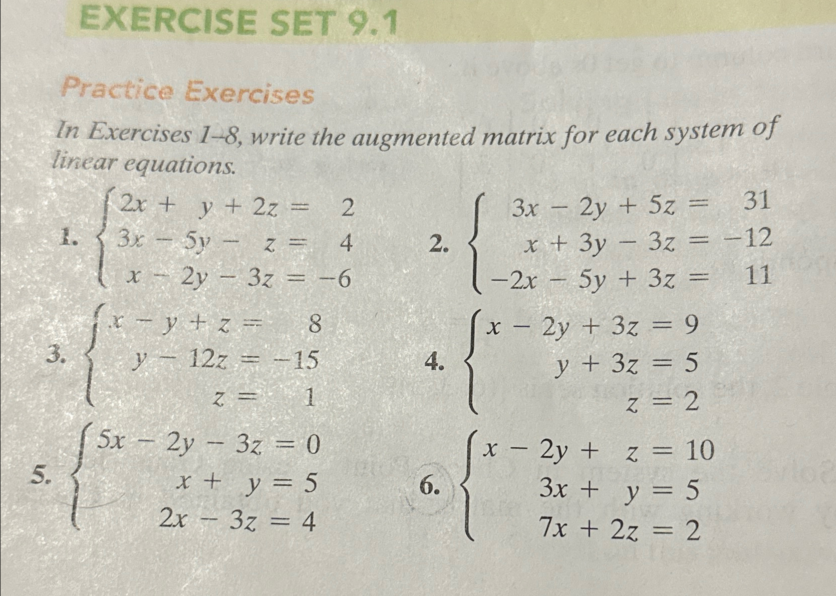 Solved EXERCISE SET 9.1Practice ExercisesIn Exercises 1-8, | Chegg.com Solved EXERCISE SET 9.1Practice ExercisesIn Exercises 1-8, | Chegg.com