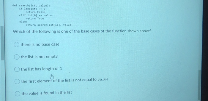 Solved def Factorial(n): if 1: return 1 else: return n | Chegg.com
