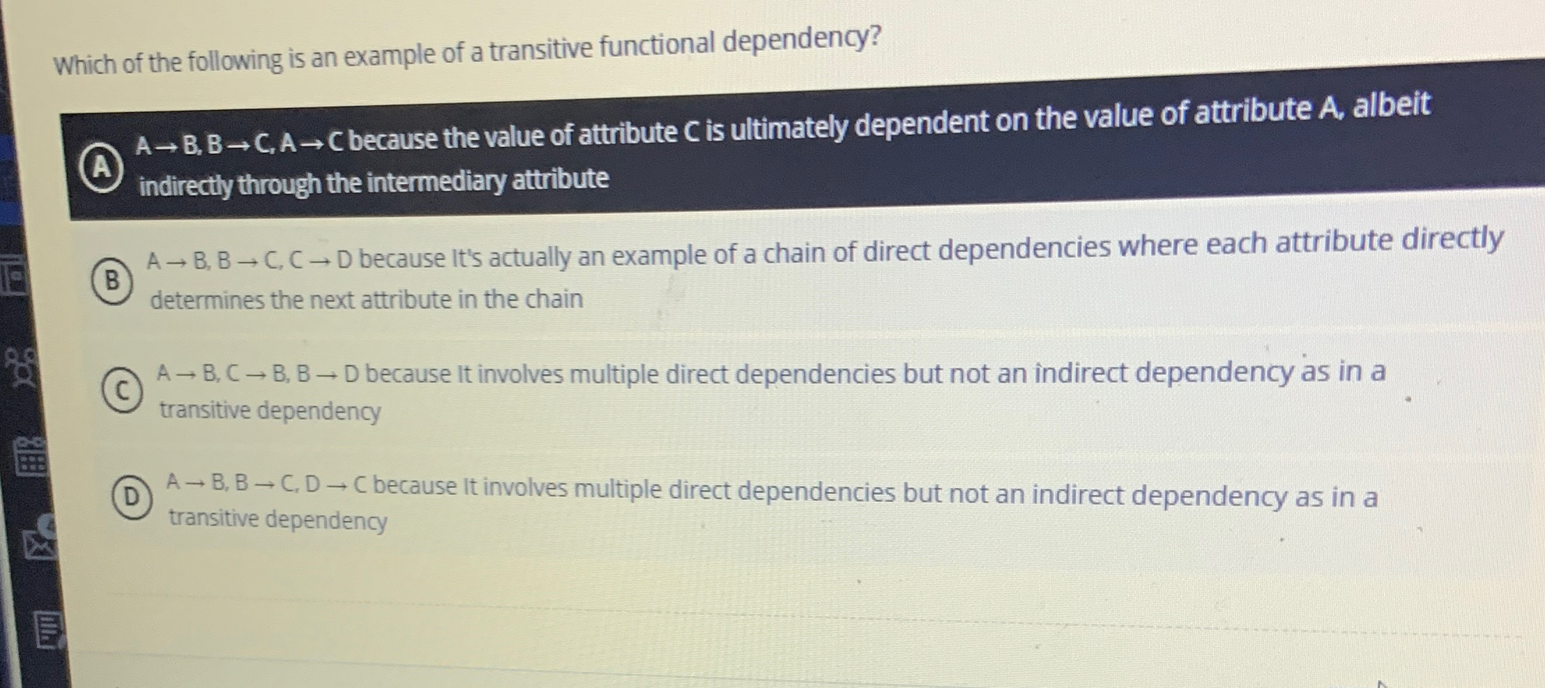 Solved Which of the following is an example of a transitive | Chegg.com