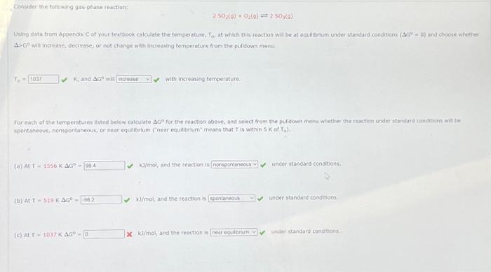 Solved Consider the following gas-phase reaction: Using data | Chegg.com
