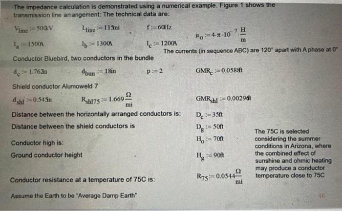Solved Vinc m The impedance calculation is demonstrated | Chegg.com