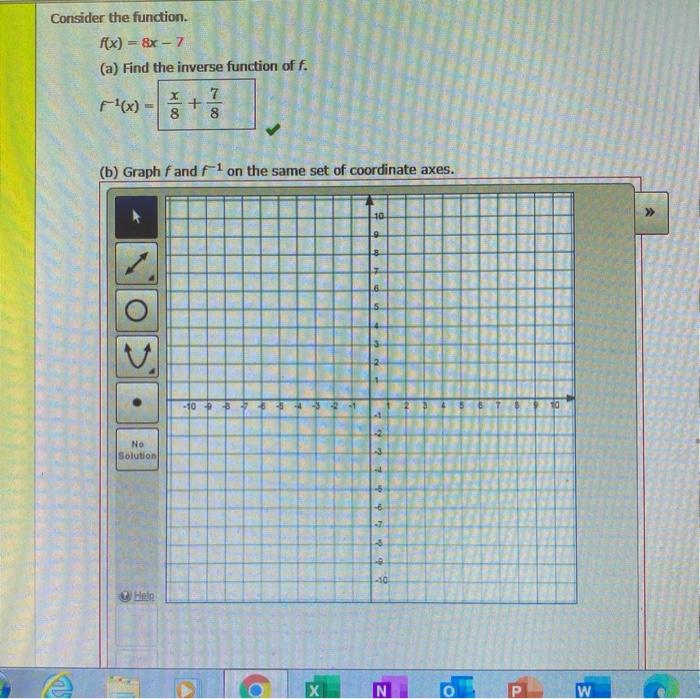 Solved Consider the function. f(x) = 8x - 7 (a) Find the | Chegg.com