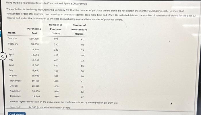 Solved Using Multiple Regression Results To Construct And 
