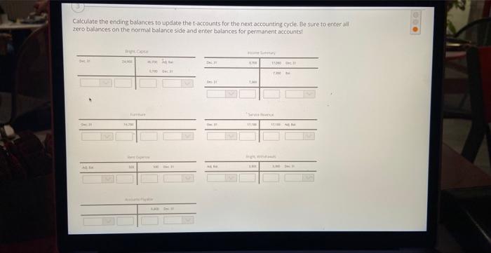 T-accounts have been opened using the balances from | Chegg.com