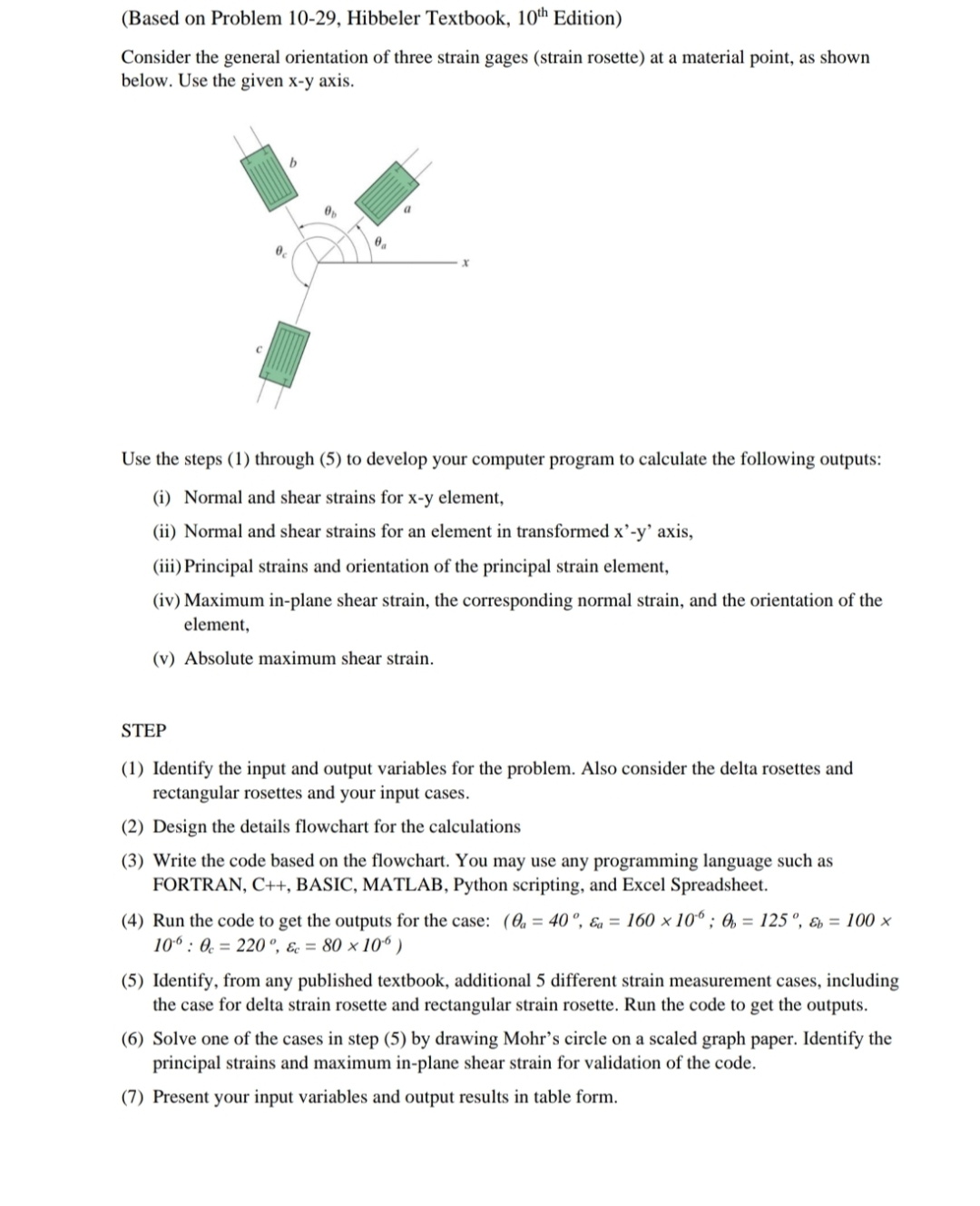 Solved (Based on Problem 10-29, ﻿Hibbeler Textbook, 10th | Chegg.com
