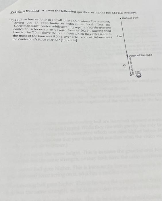 Solved Problem Solving: Answer the following question using | Chegg.com