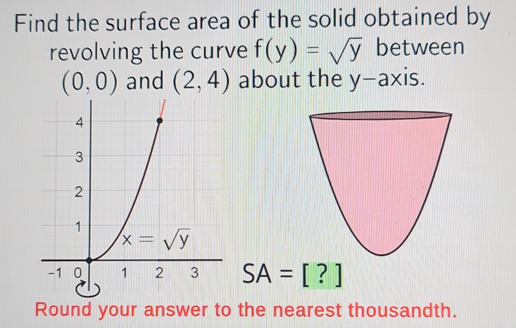 Solved Find the surface area of the solid obtained by | Chegg.com