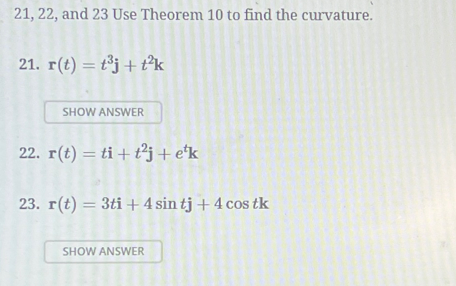 Solved 21,22 , ﻿and 23 ﻿Use Theorem 10 ﻿to find the | Chegg.com