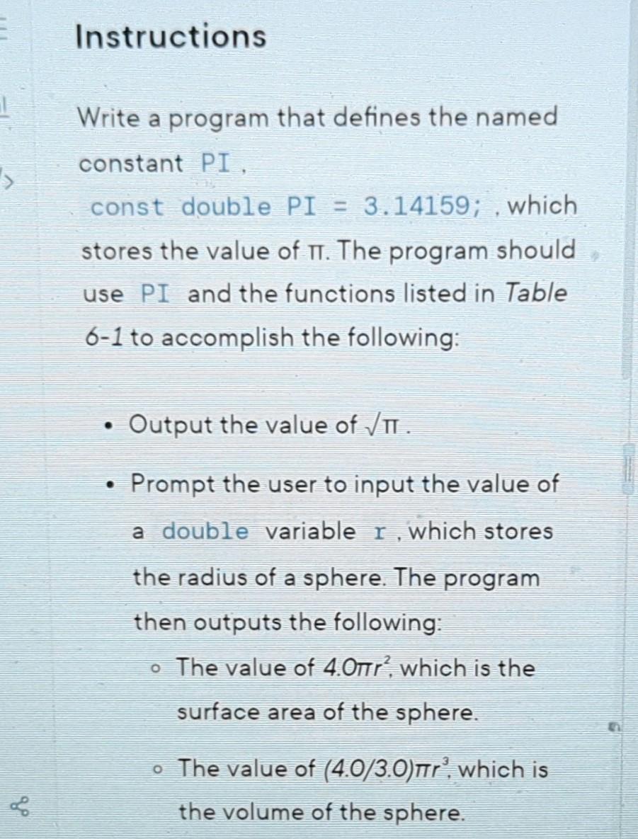 Solved Instructions Write a program that defines the named | Chegg.com