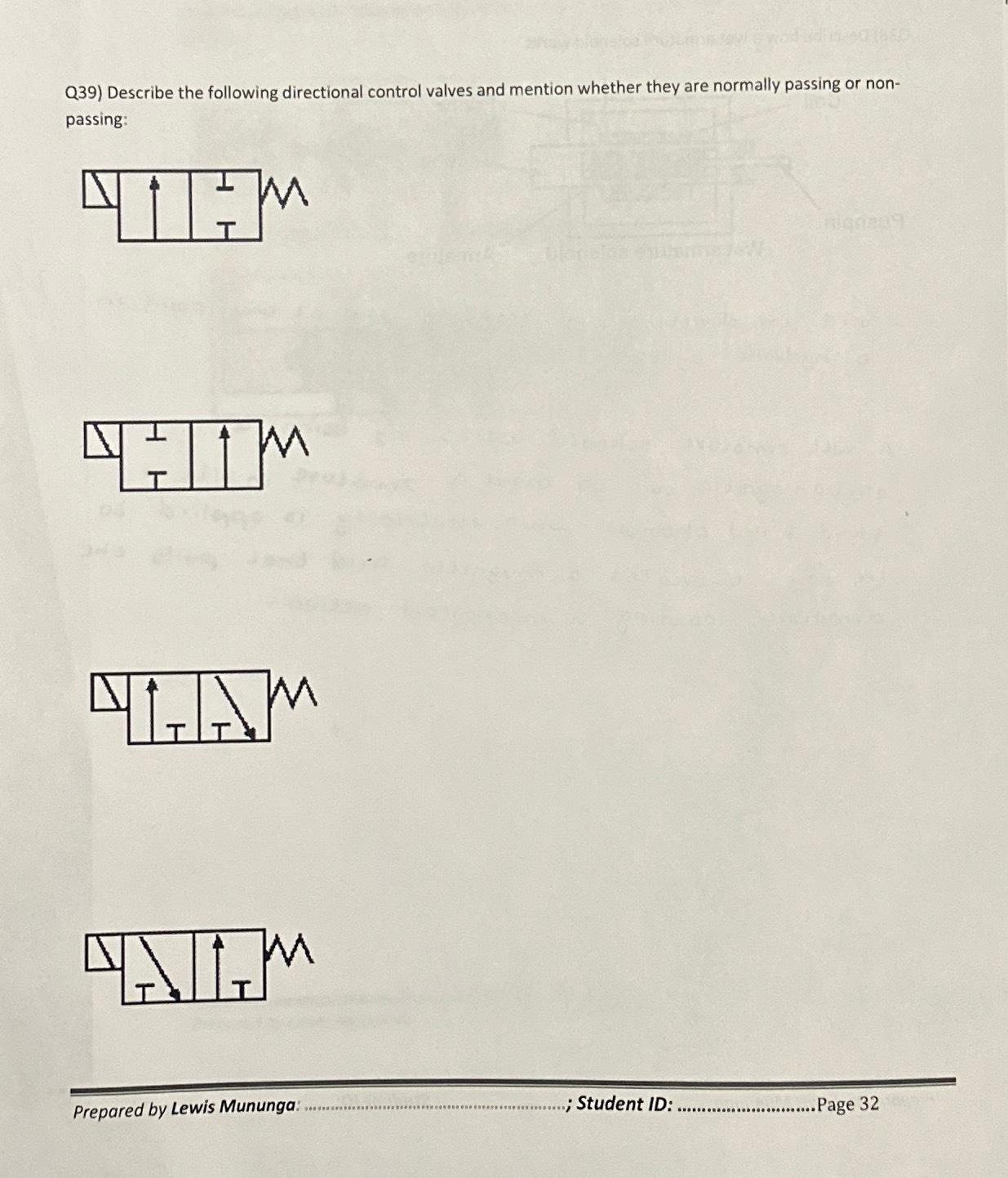 Solved Q39) ﻿Describe the following directional control | Chegg.com