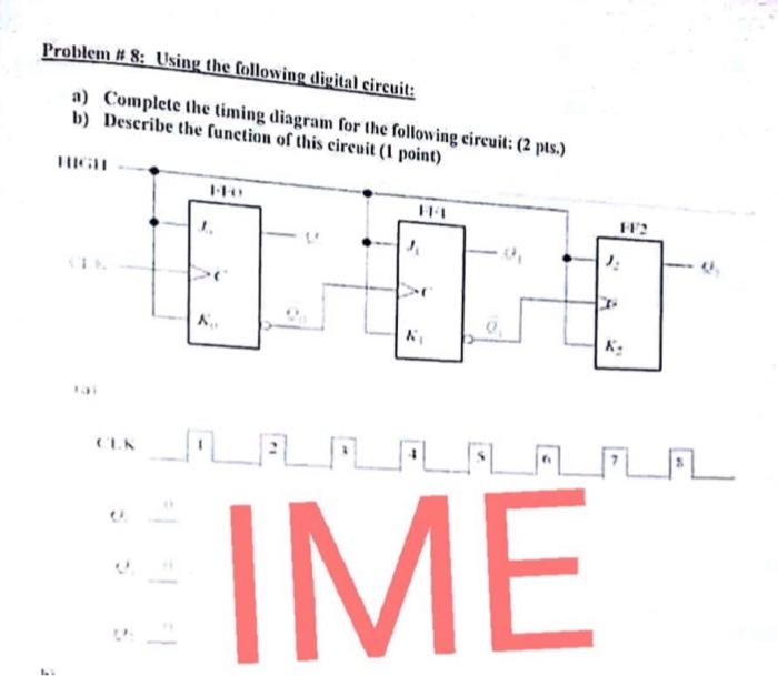 Solved Problem #8: Using the following digital circuit: a) | Chegg.com