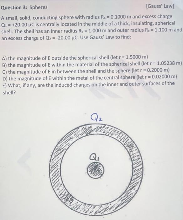 Solved A small, solid, conducting sphere with radius | Chegg.com