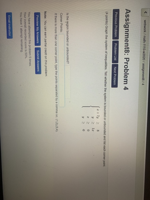Solved webwork/math-1110-w2020 / assignments / 4 | Chegg.com
