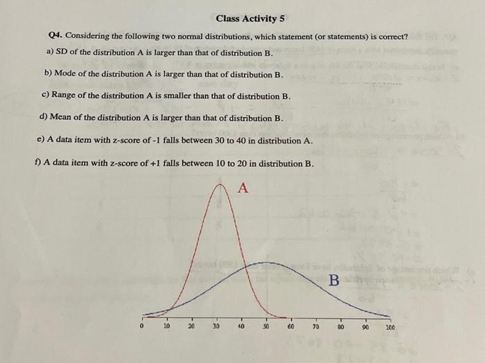 Solved Class Activity 5 Q4. Considering the following two | Chegg.com