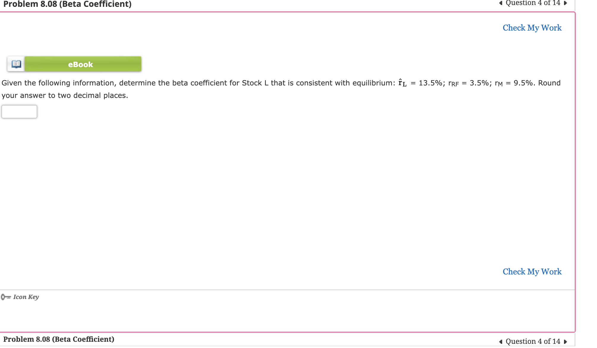 Solved Given the following information, determine the beta | Chegg.com