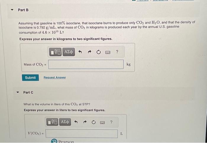Solved Isooctane, C5H2k is the component of gasoline from | Chegg.com
