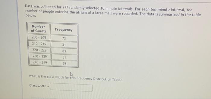 Solved Data was collected for 277 randomly selected 10 | Chegg.com