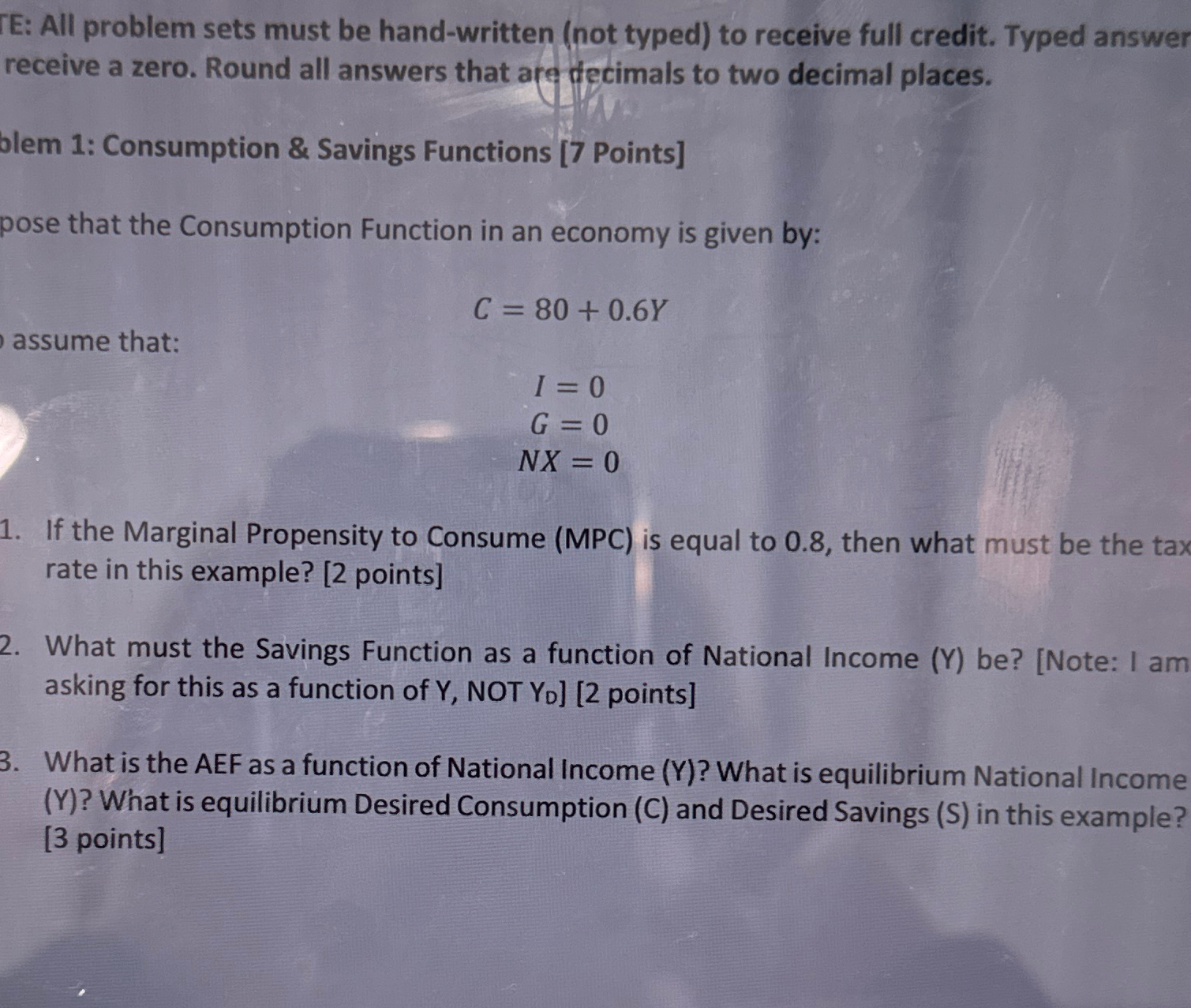 Solved IE: All problem sets must be hand-written (not typed) | Chegg.com