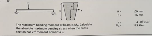 [Solved]: The Maximum bending moment of beam is M_(2). Calc