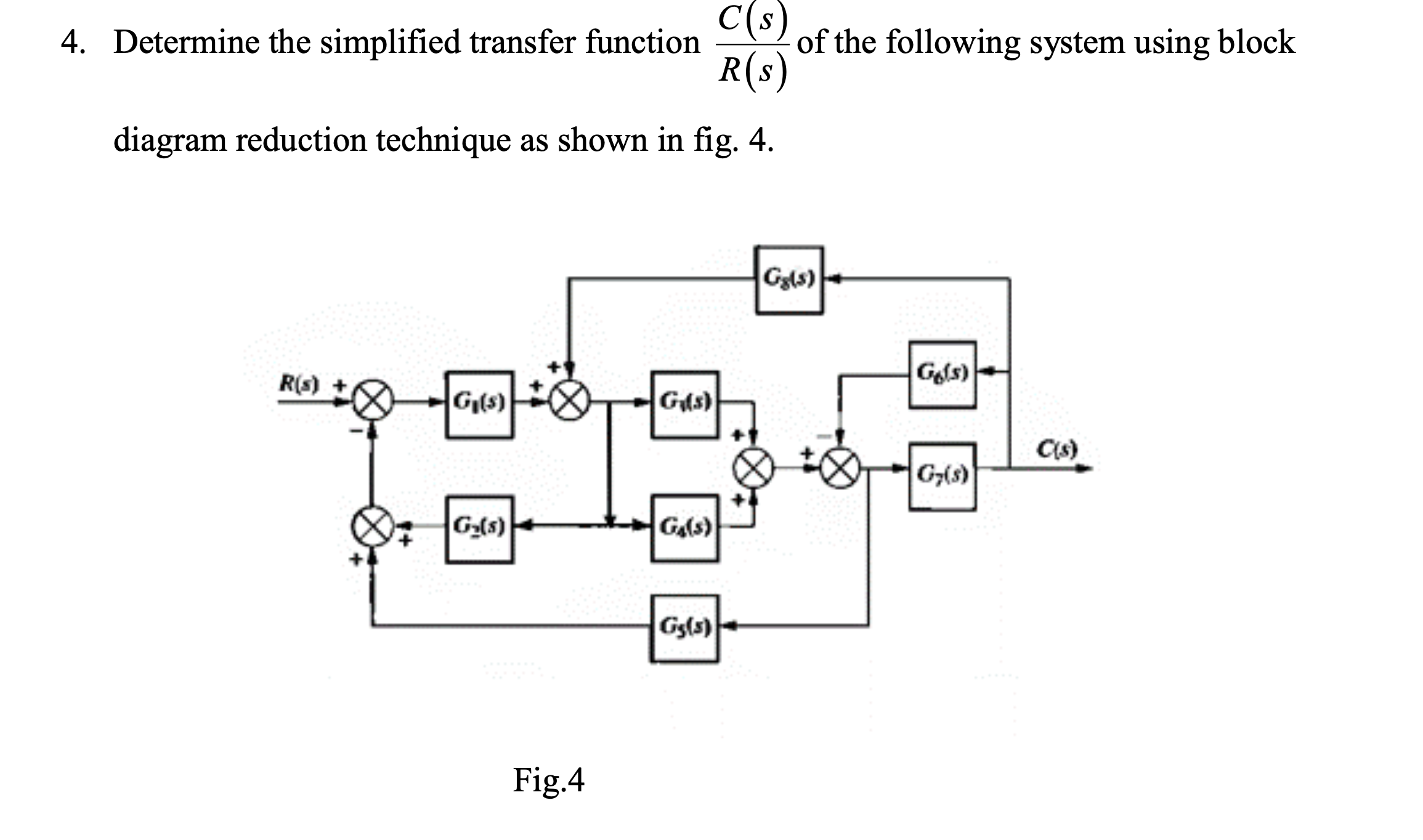 Solved Determine the simplified transfer function C(s)R(s) | Chegg.com