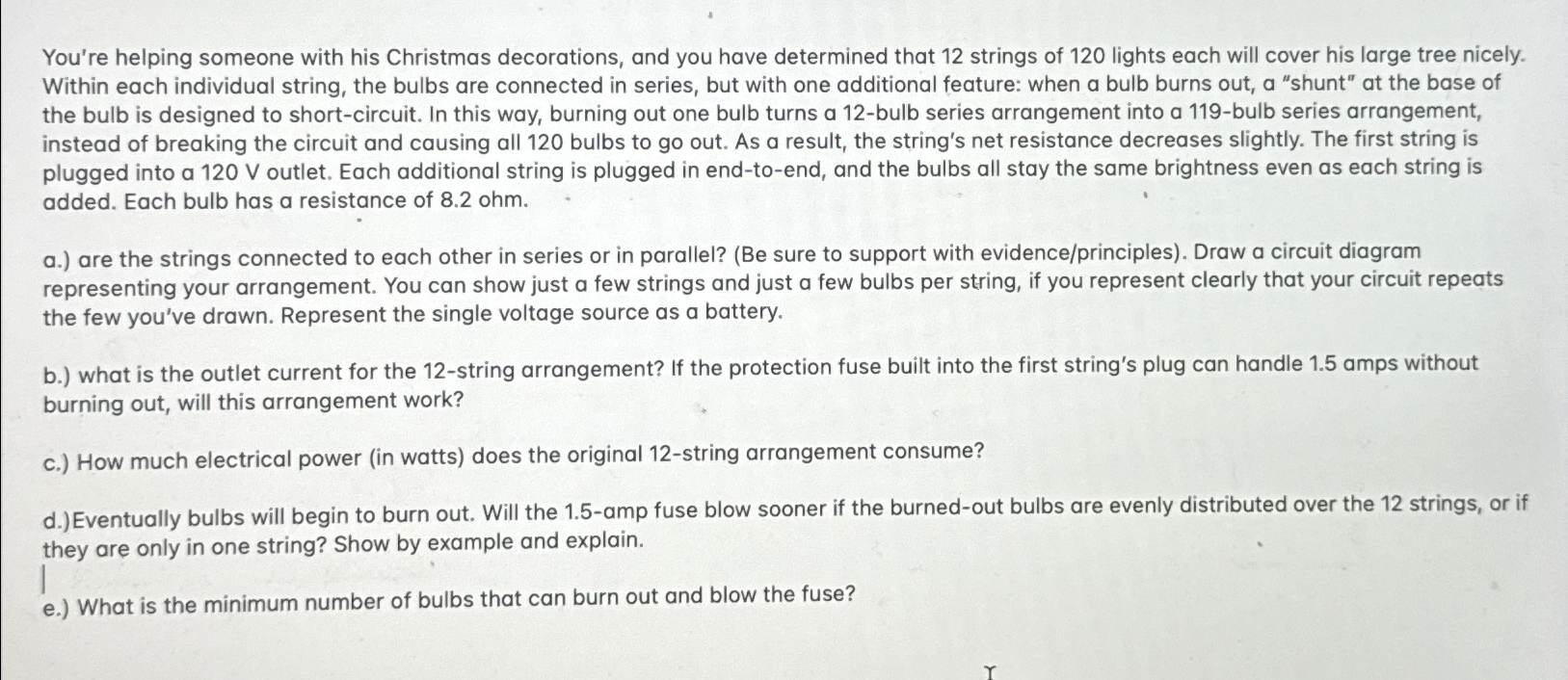 Solved You're helping someone with his Christmas | Chegg.com