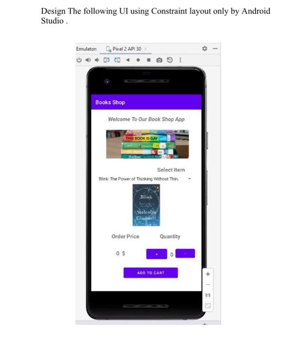 Solved Design The following UI using Constraint layout only | Chegg.com
