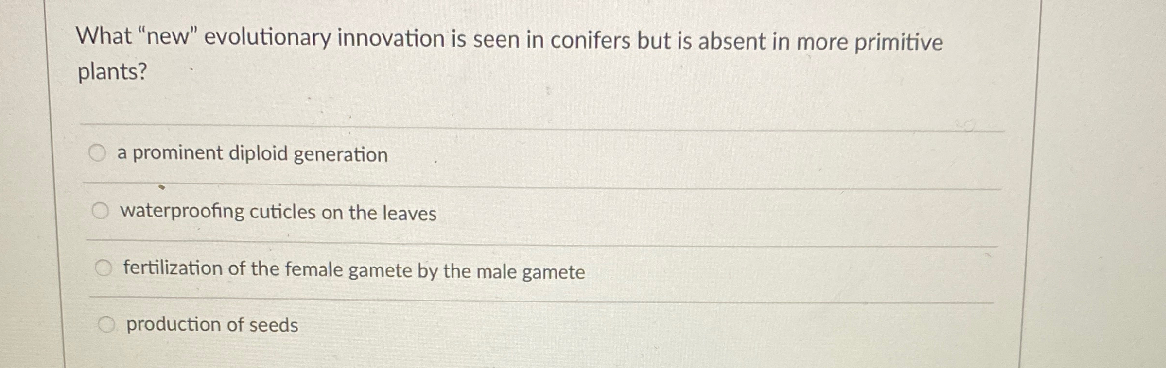 Solved What "new" evolutionary innovation is seen in | Chegg.com
